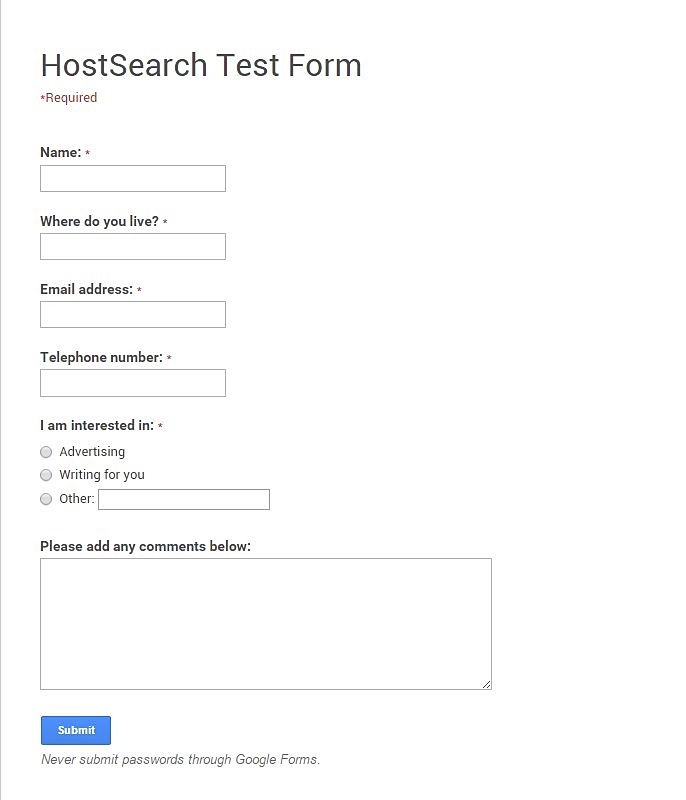 Using Google Forms as an Email Form Solution for Your Website